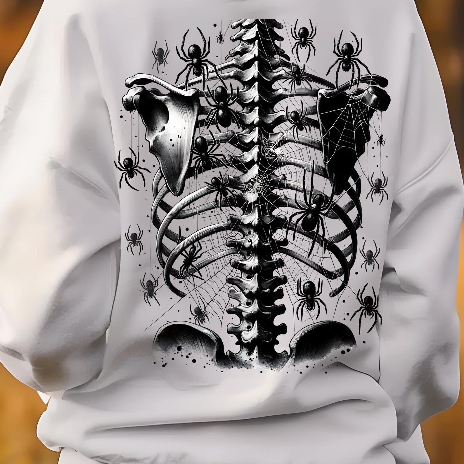 Spider Spine Png, Spooky Skeleton Png, Spooky Season Png, Skeleton ...