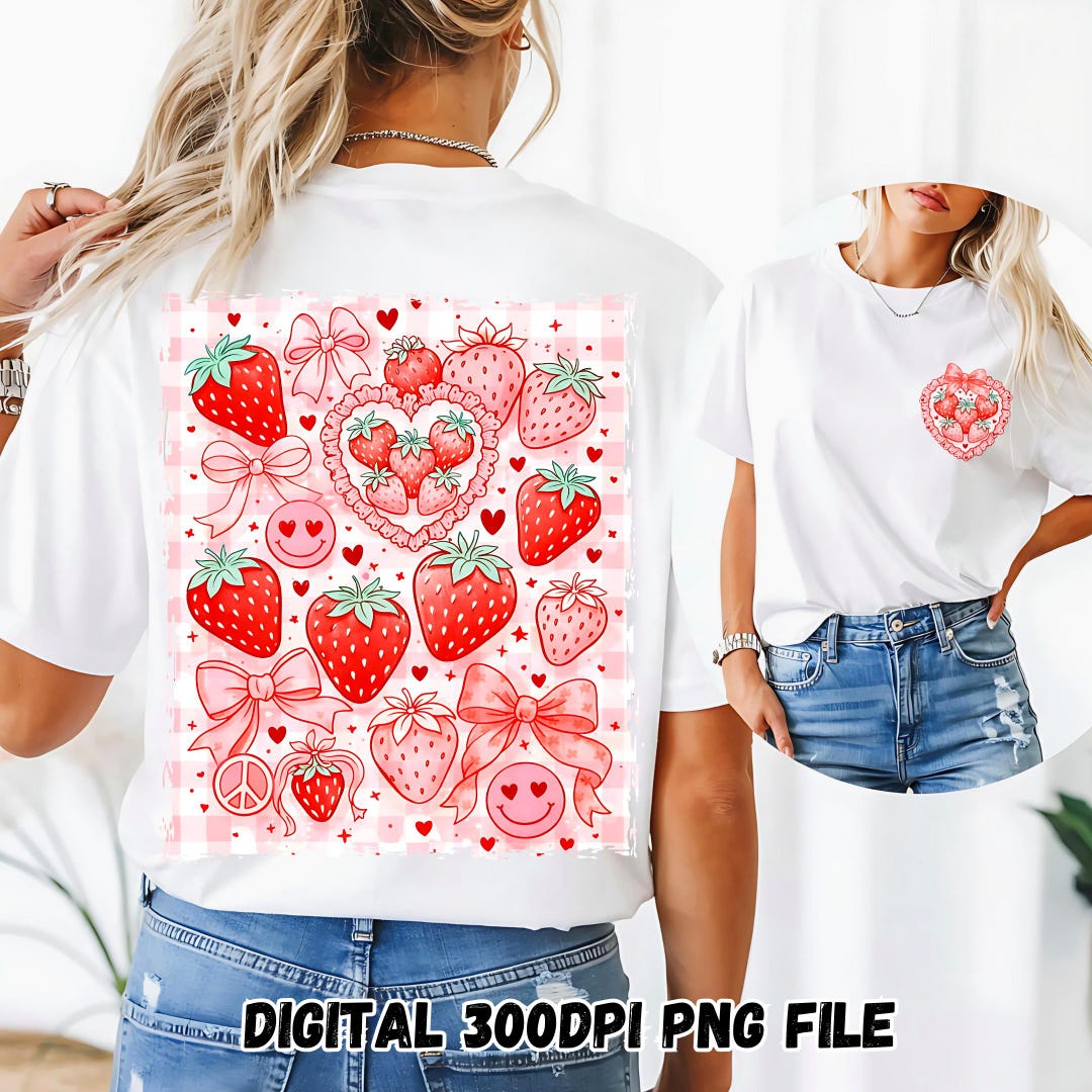 Strawberry Coquette Valentine Png, Valentines Day Png, Valentine Png ...