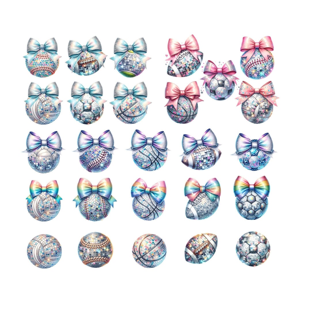 Big Bungle Coquette Game Day Png Sports Coquette Bow Disco Ball ...