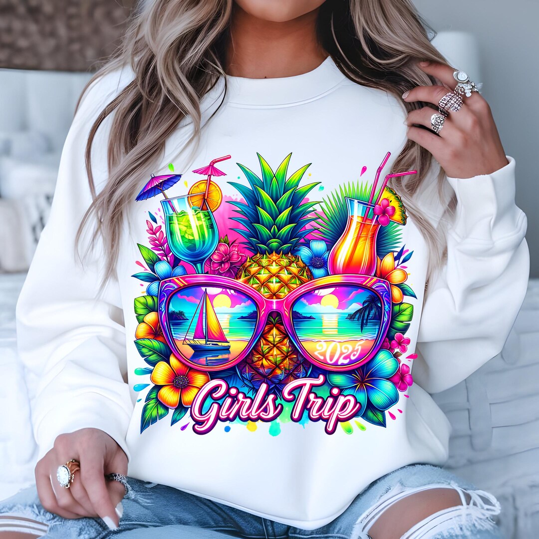 Girls Trip 2025 Sublimation PNG Custom Destination Vacation Summer ...