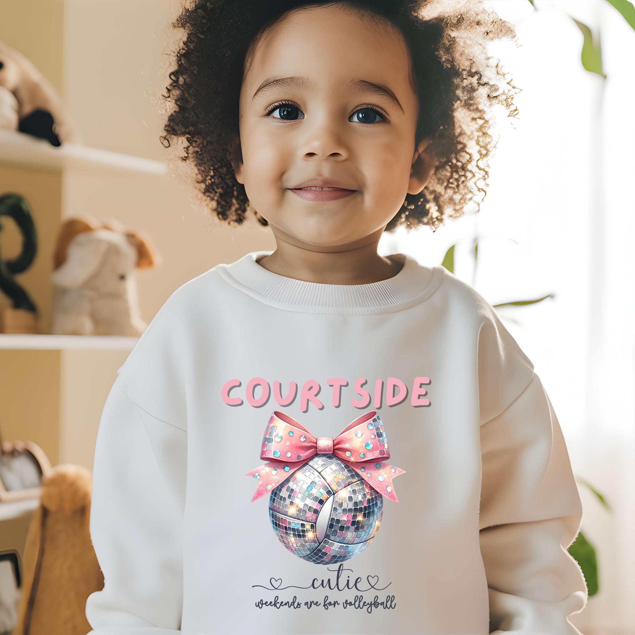 Cute Volleyball Bling PNG Graphic for Little Baller Girl Courtside ...