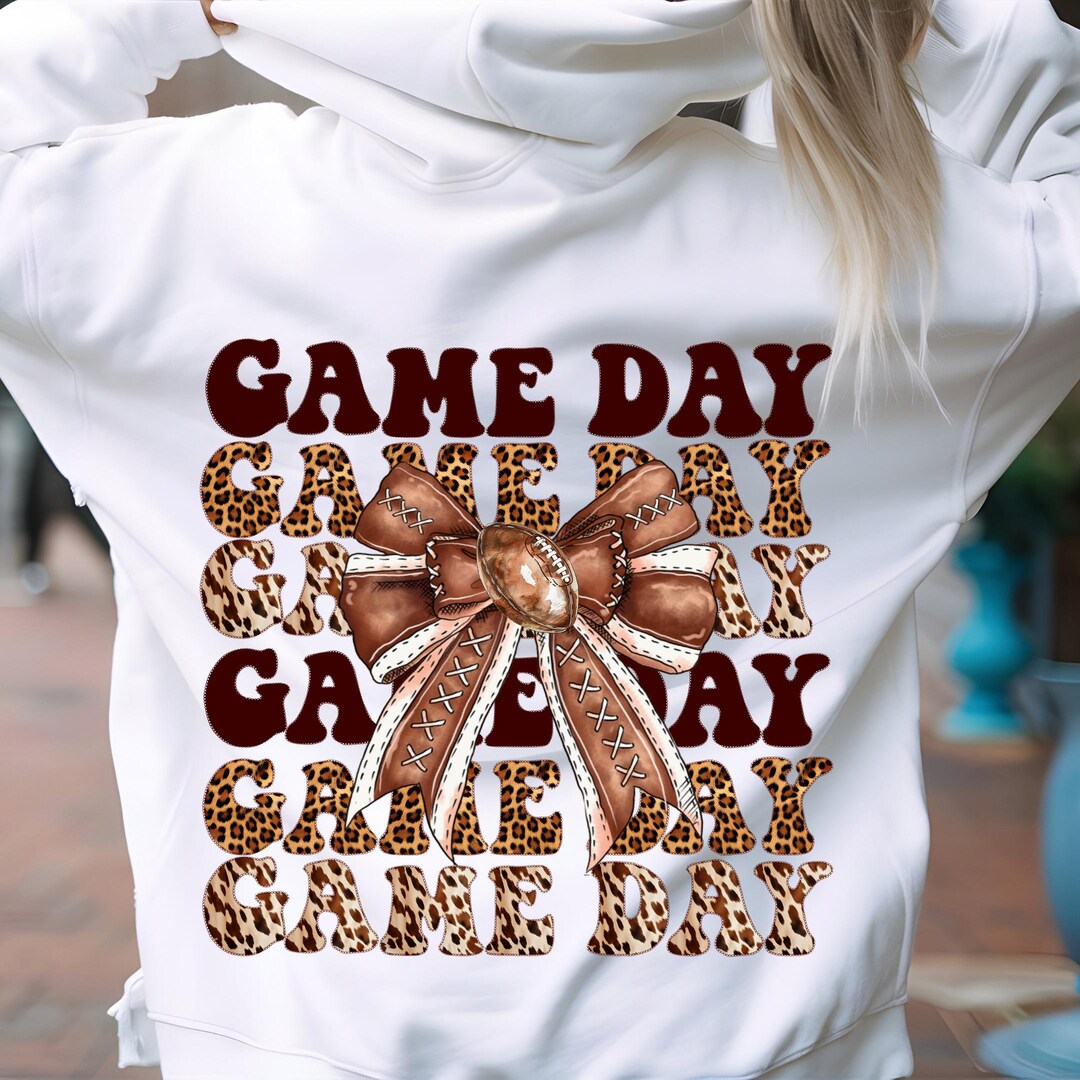 Coquette Football Png, Football Bow Png, Football Mom Png, Game Day ...