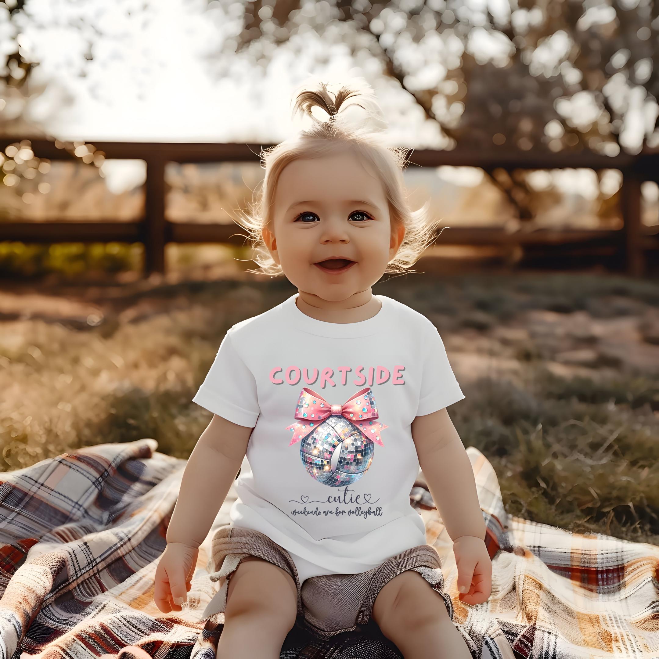 Cute Volleyball Bling PNG Graphic for Little Baller Girl Courtside ...