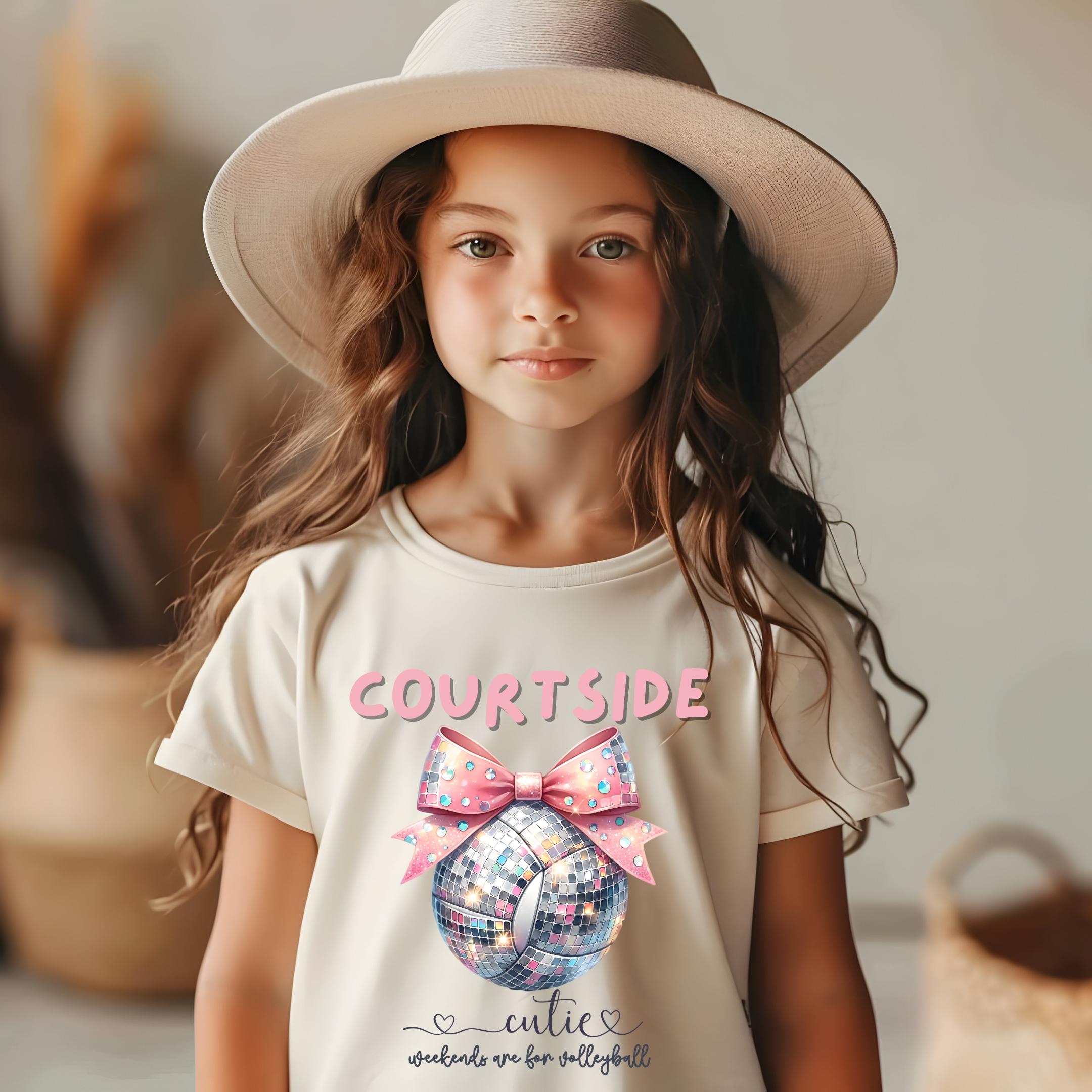 Cute Volleyball Bling PNG Graphic for Little Baller Girl Courtside ...