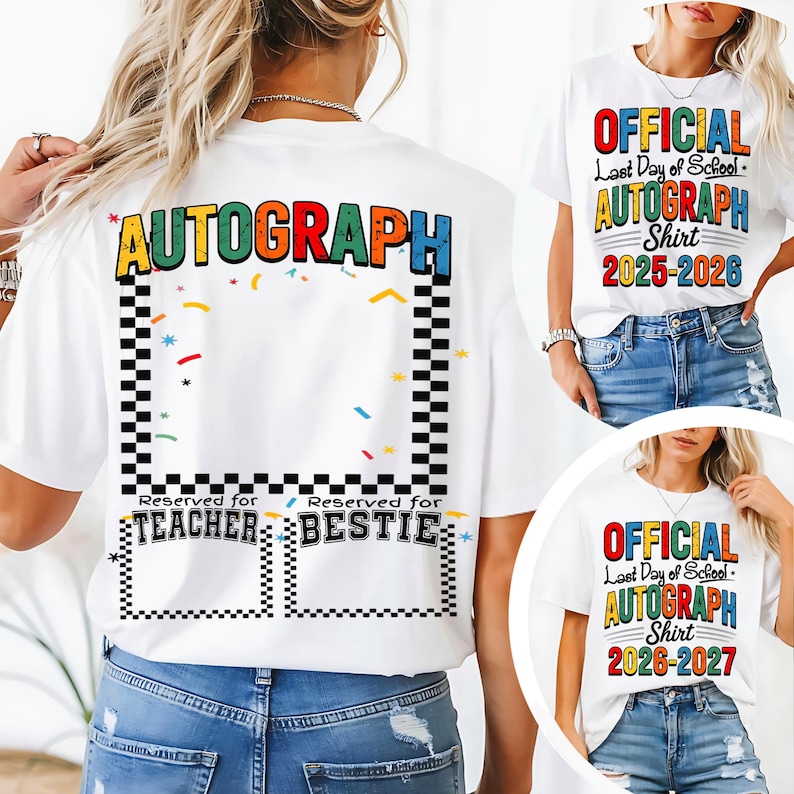 Official Last Day of School Autograph PNG 2026, Colorful End of School ...