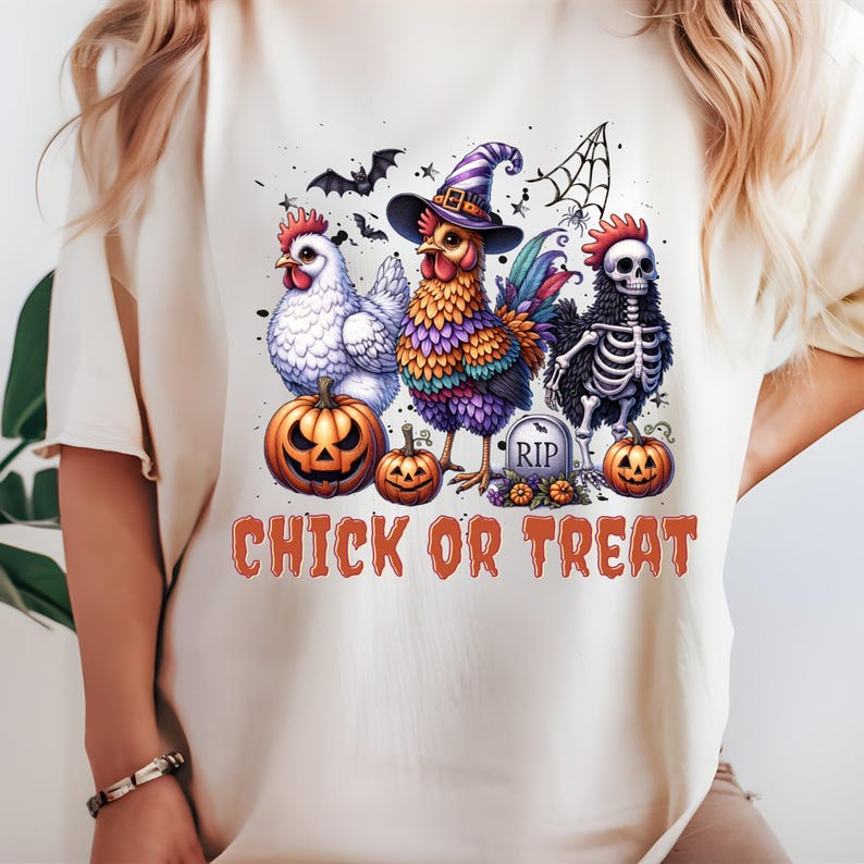 Halloween Png, Spooky Chicken Png, Autumn Png Sublimation, Chick or ...