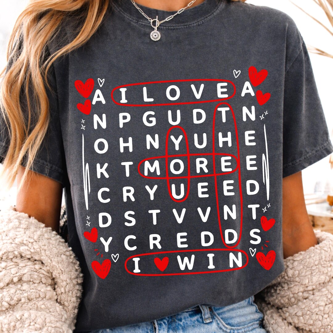 Love You More Word Search PNG | Valentine’s Day Crossword Design | I ...
