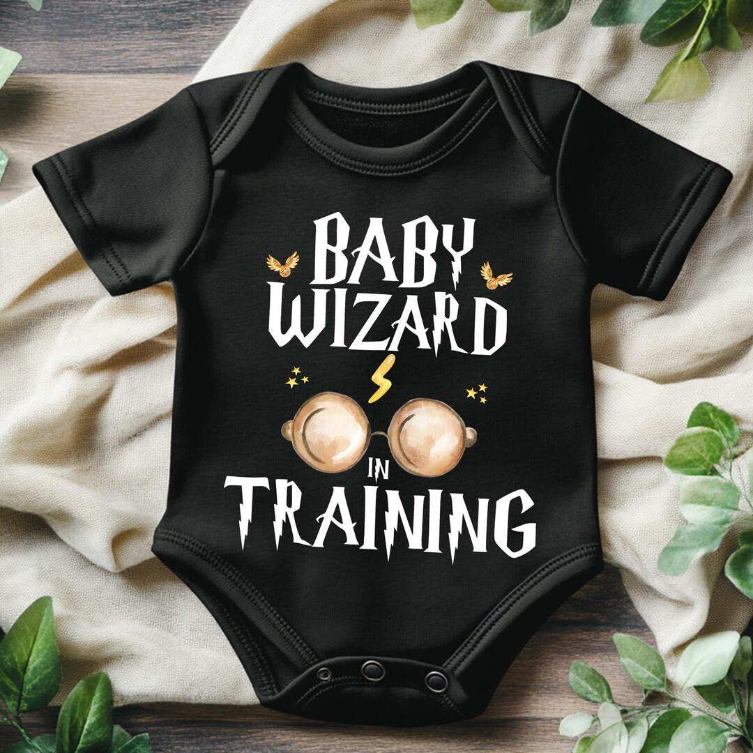 Baby Wizard in Training Wizard Glasses and Lightning Bolt PNG Cute ...