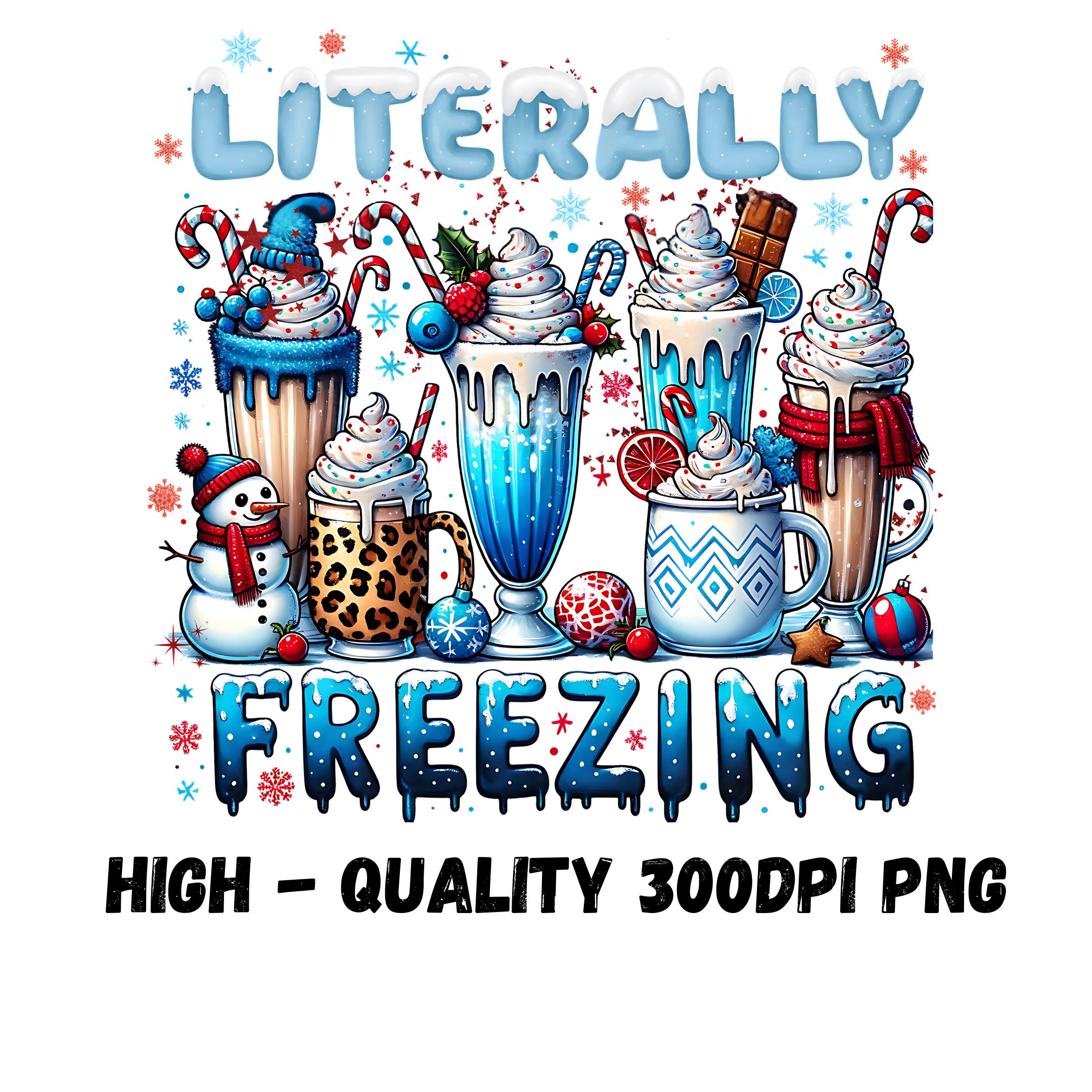 Literally Freezing Blue Christmas Png Always Cold PNG Winter PNG ...