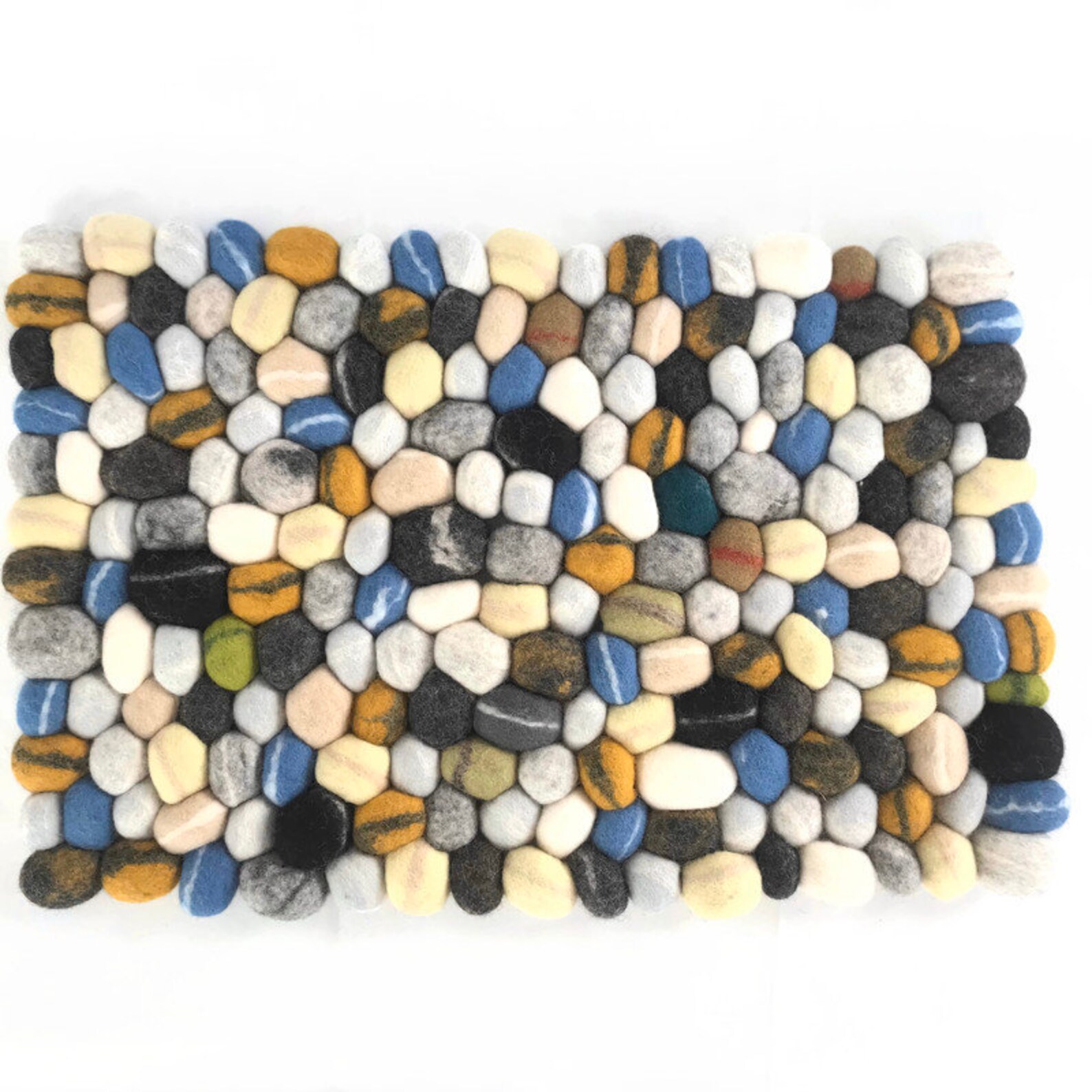 100% Natural Felt Stone Rug, Felt Carpet, Felted Wool Stone,felt Stone ...