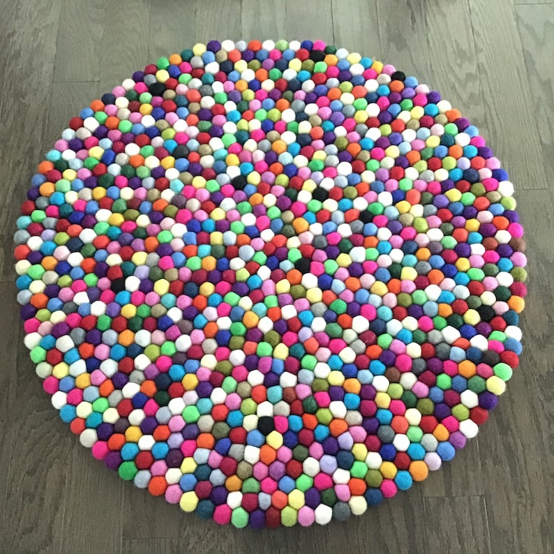 100% Natural Felt Ball Rug Felt Carpet Felt Wool Ballfelt - Etsy