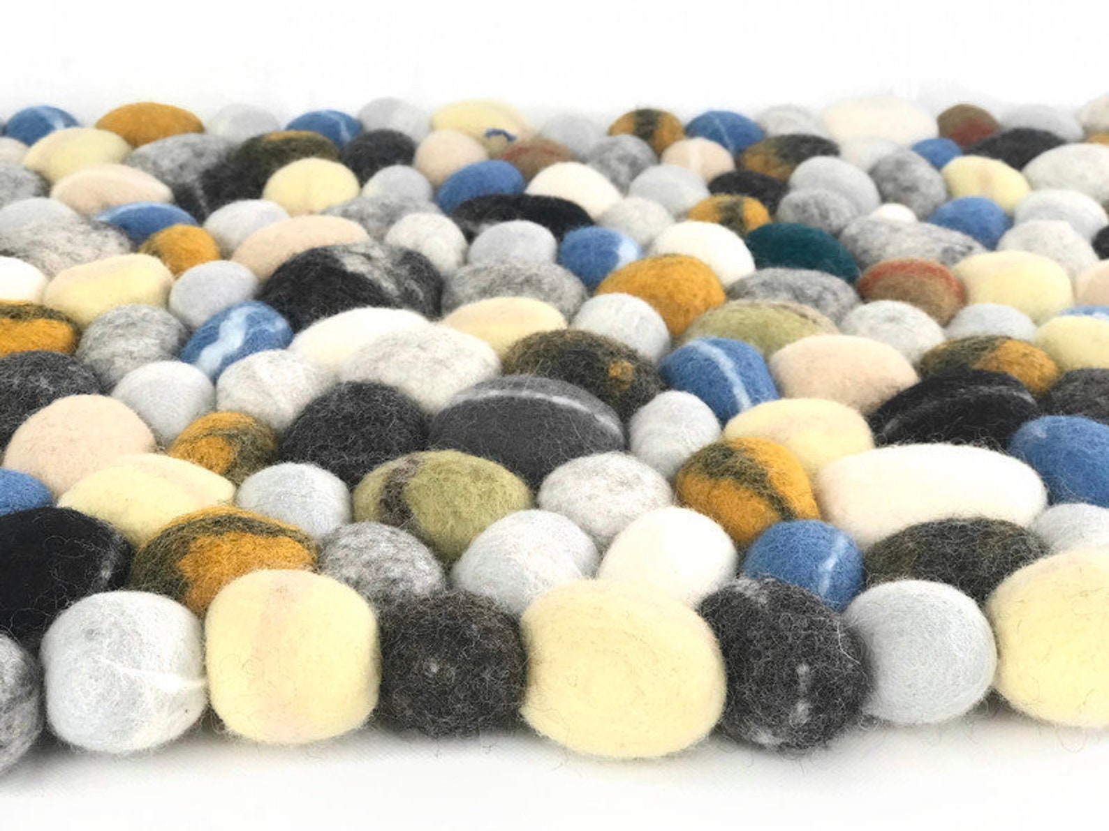 100% Natural Felt Stone Rug, Felt Carpet, Felted Wool Stone,felt Stone ...