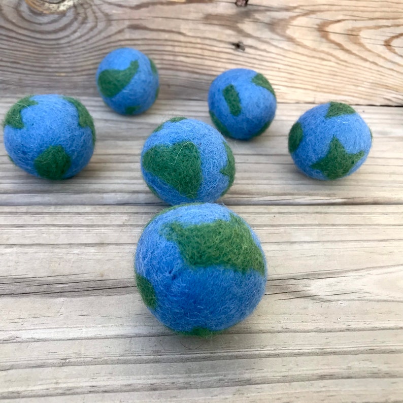 Felt Earth Ball Wholesale Earth Wool Felt Pompoms | Etsy