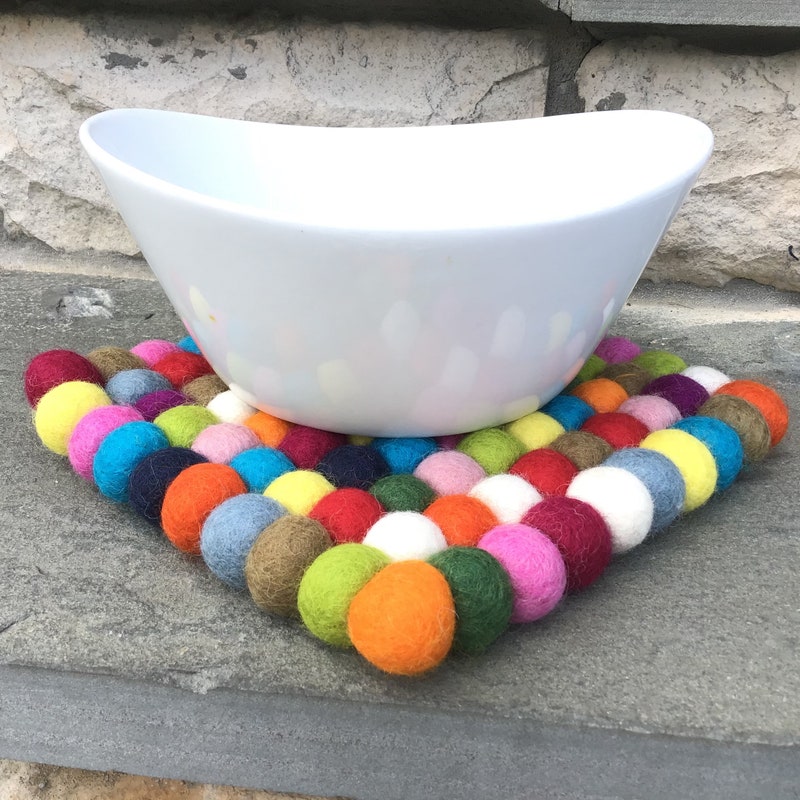 Felt Ball Trivet - Etsy