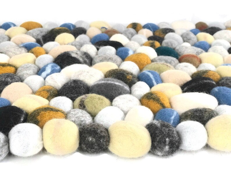 100% Natural Felt Stone Rug, Felt Carpet, Felted Wool Stone,felt Stone ...