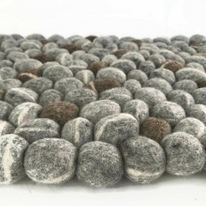 100% Natural Felt Stone Rug, Felt Carpet, Felted Wool Stone,felt Stone ...