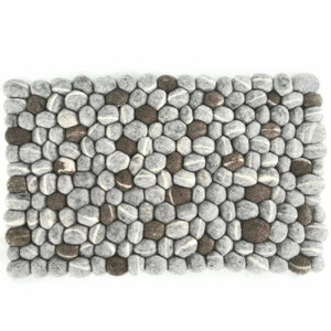 100% Natural Felt Stone Rug, Felt Carpet, Felted Wool Stone,felt Stone ...
