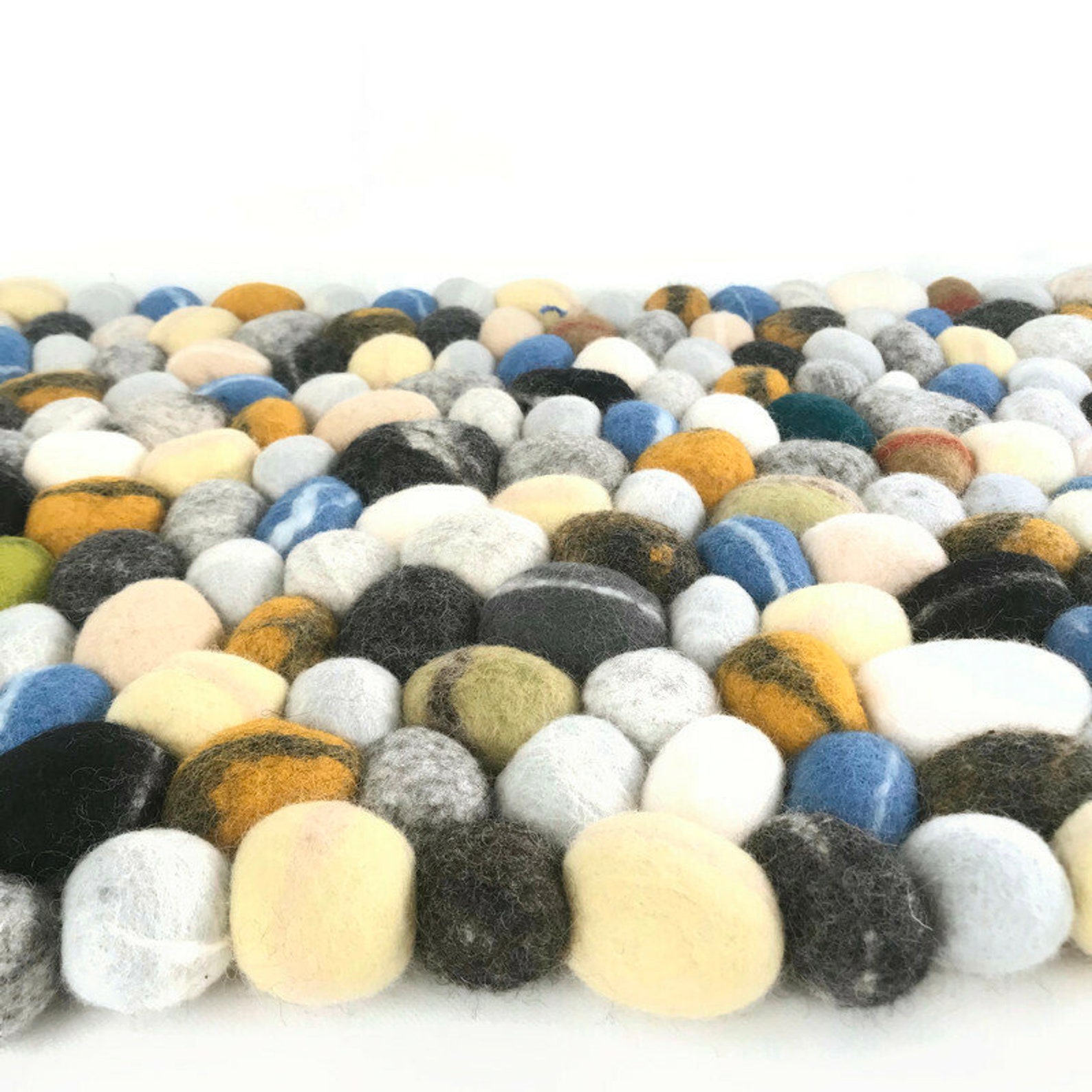 100% Natural Felt Stone Rug, Felt Carpet, Felted Wool Stone,felt Stone ...
