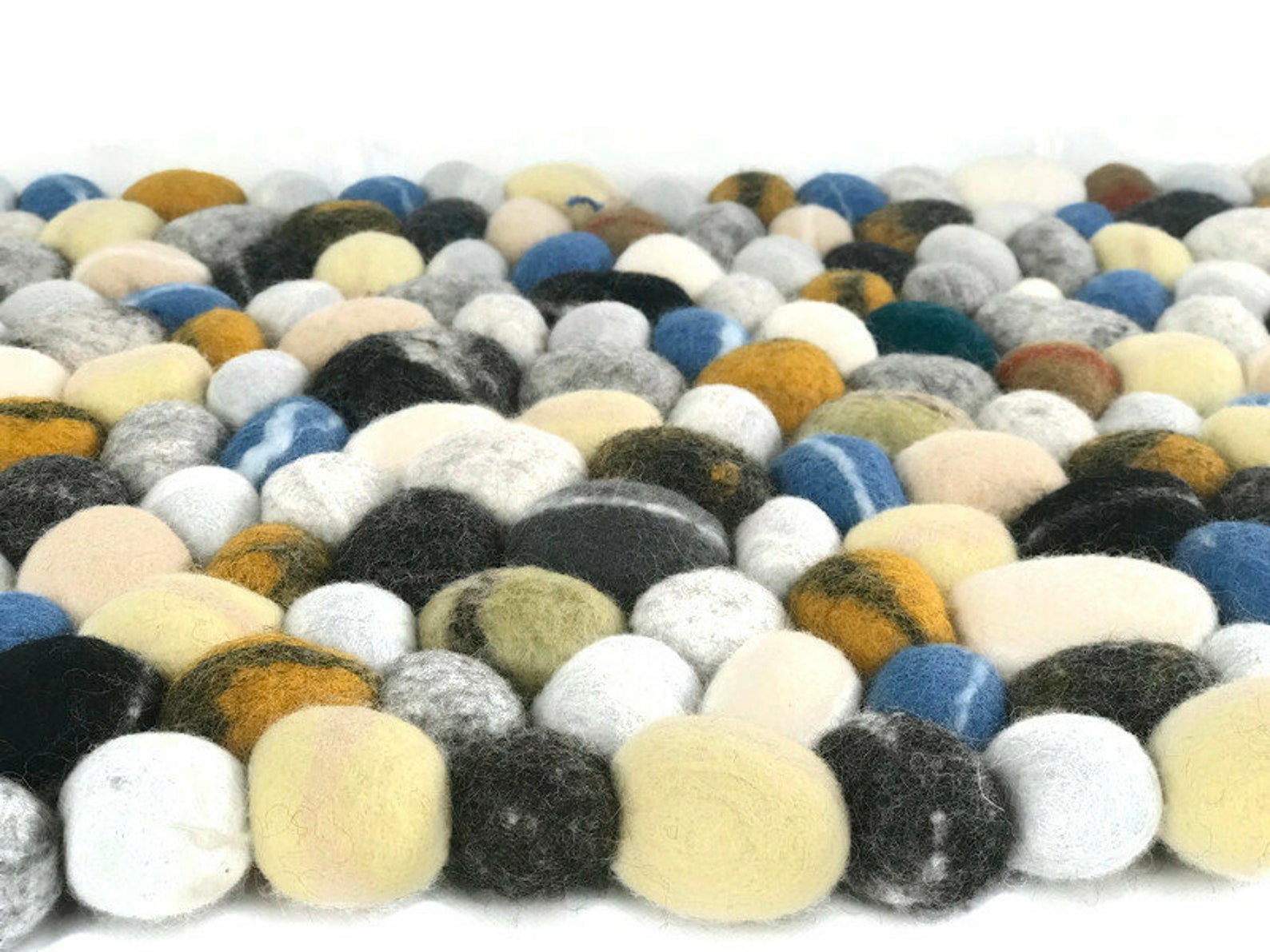 100% Natural Felt Stone Rug, Felt Carpet, Felted Wool Stone,felt Stone ...