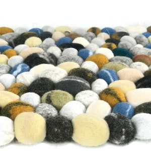 100% Natural Felt Stone Rug, Felt Carpet, Felted Wool Stone,felt Stone ...