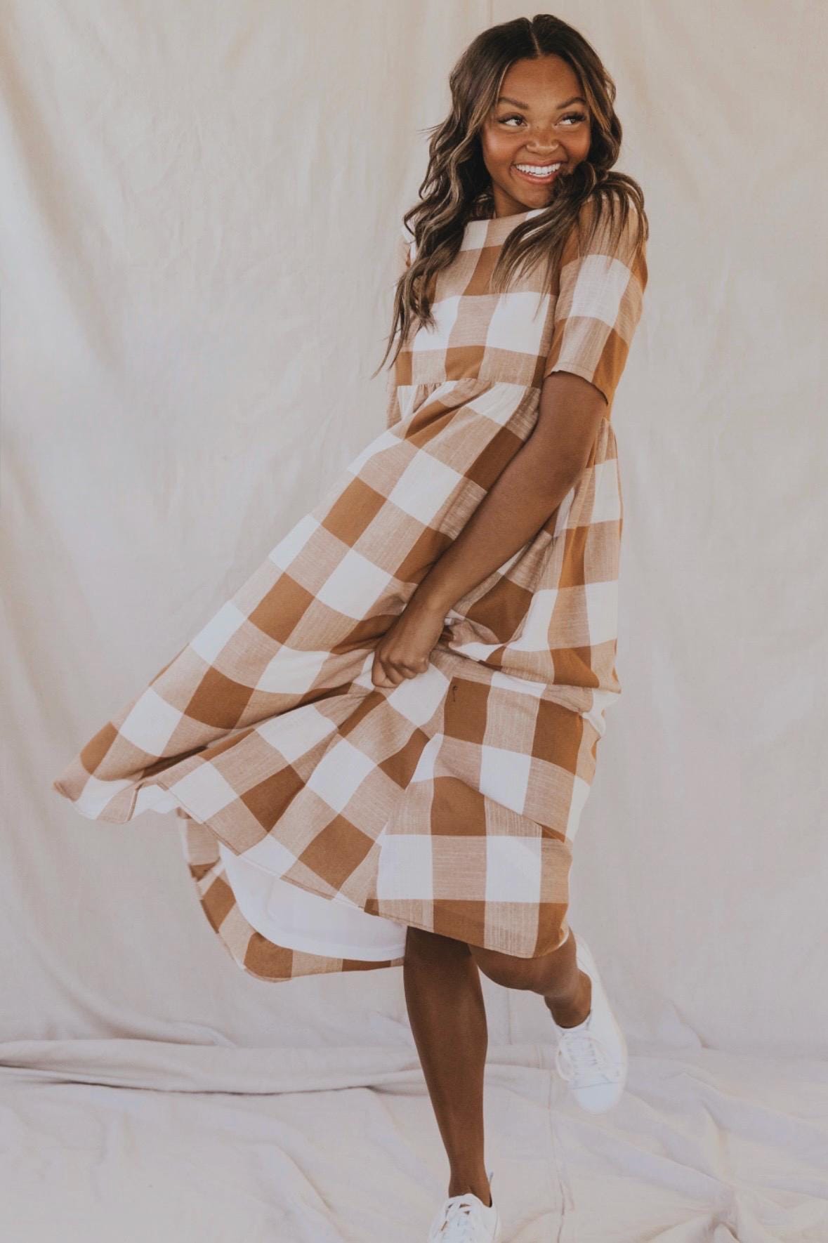 Brown Plaid Dress - Etsy Brown Plaid Dress - Etsy
