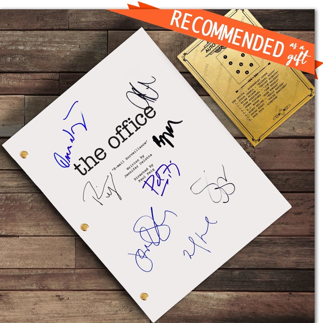 The Office TV Show Script Signed Autograph Screenplay Card Steve Carell ...