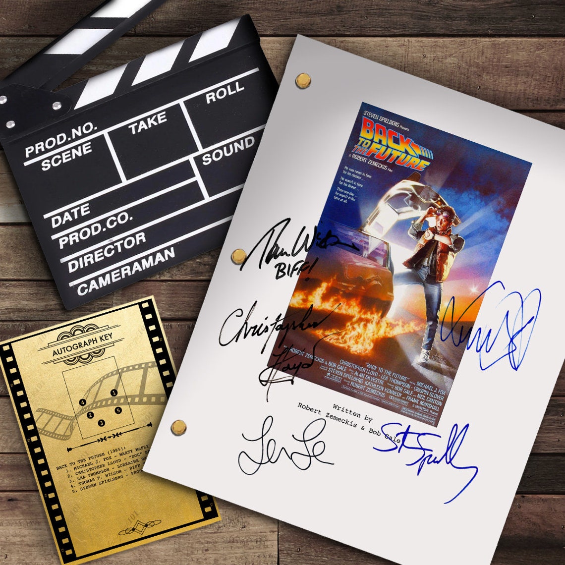 Back to the Future Movie Script - Signed Cast Autograph TV Series ...