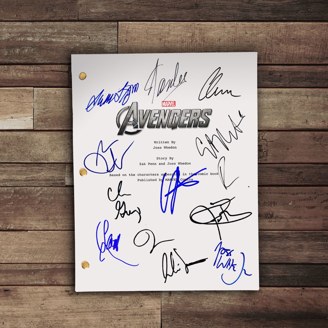 The Avengers Marvel MCU Movie Film Script Sign Autograph - Etsy