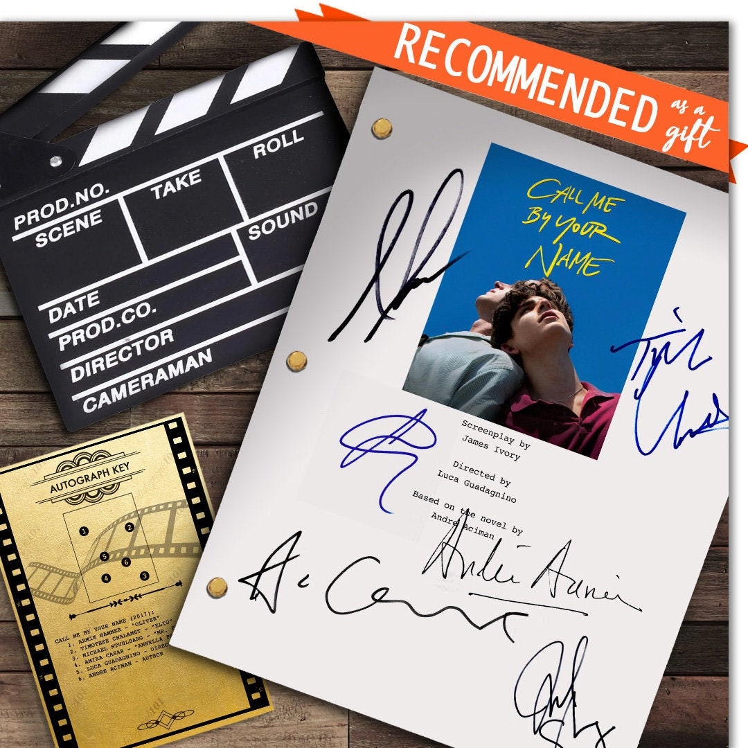 Call Me by Your Name Movie Film Script Sign Autograph - Armie Hammer ...