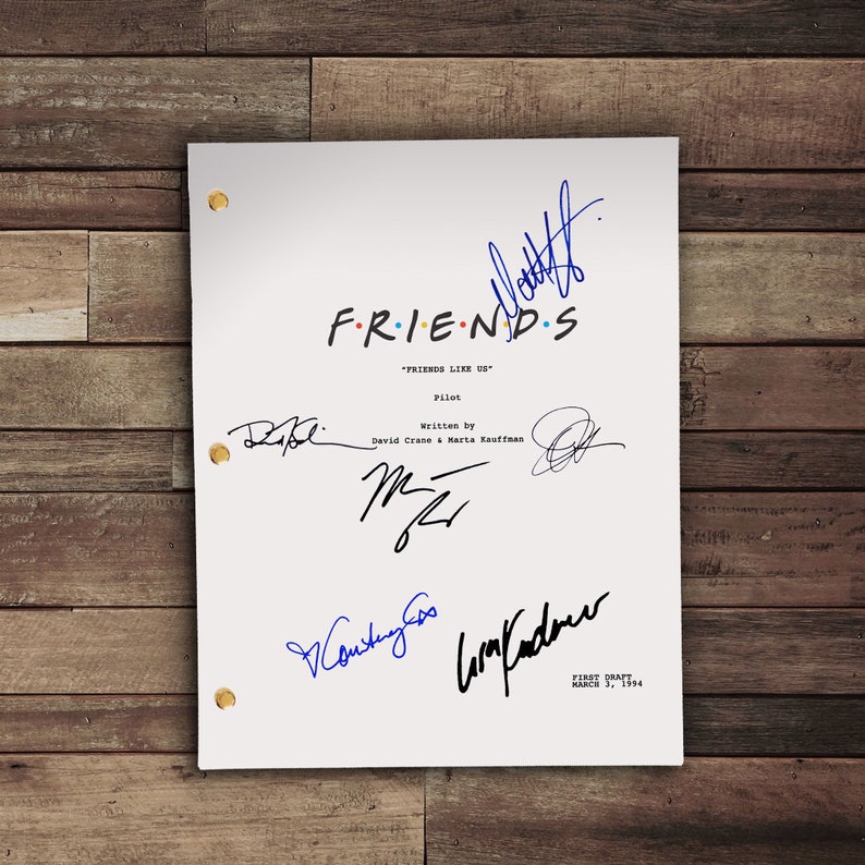 Friends TV Script Signed Autograph Screenplay Rachel Green | Etsy