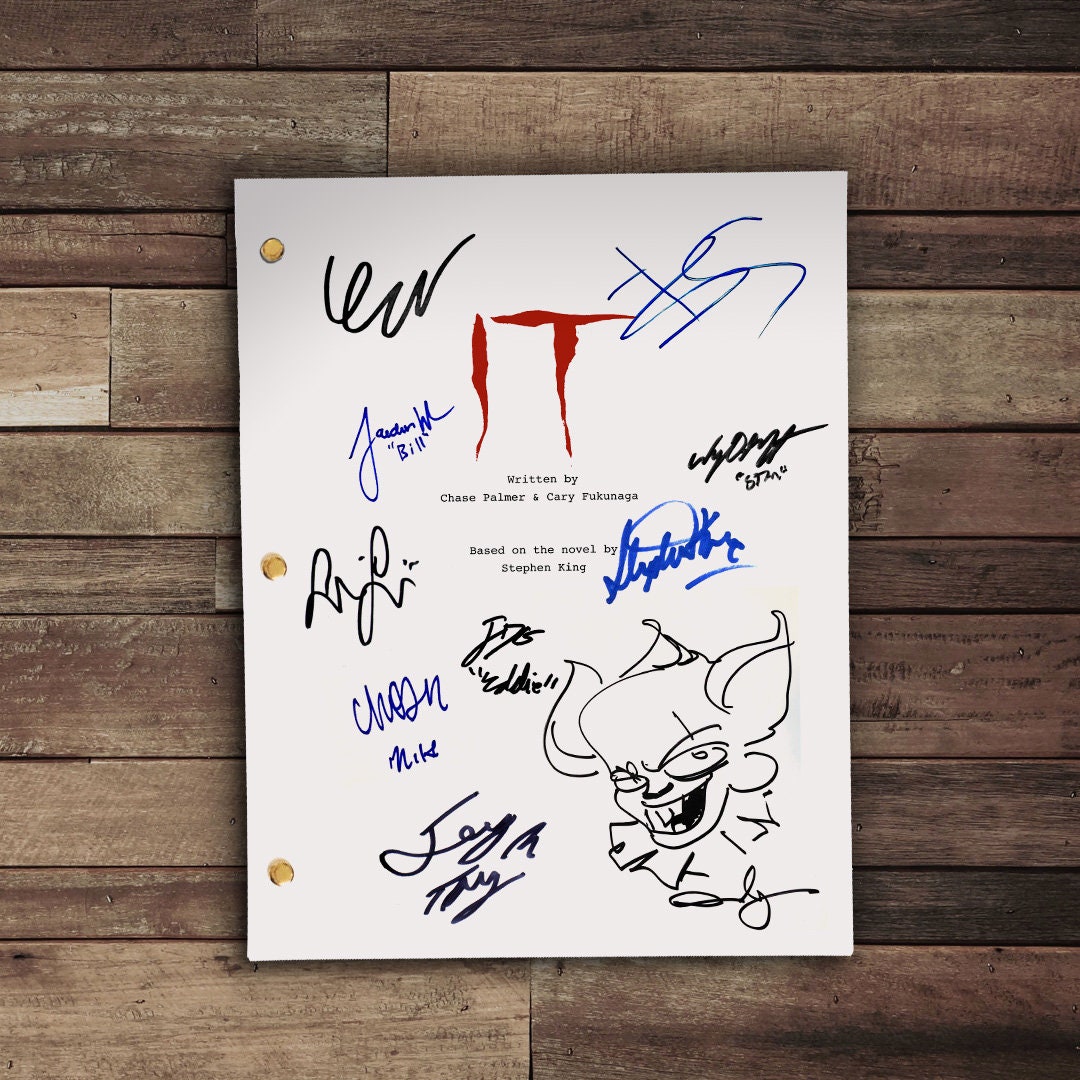 IT Movie Stephen King Film Script Sign Autograph Pennywise - Etsy UK