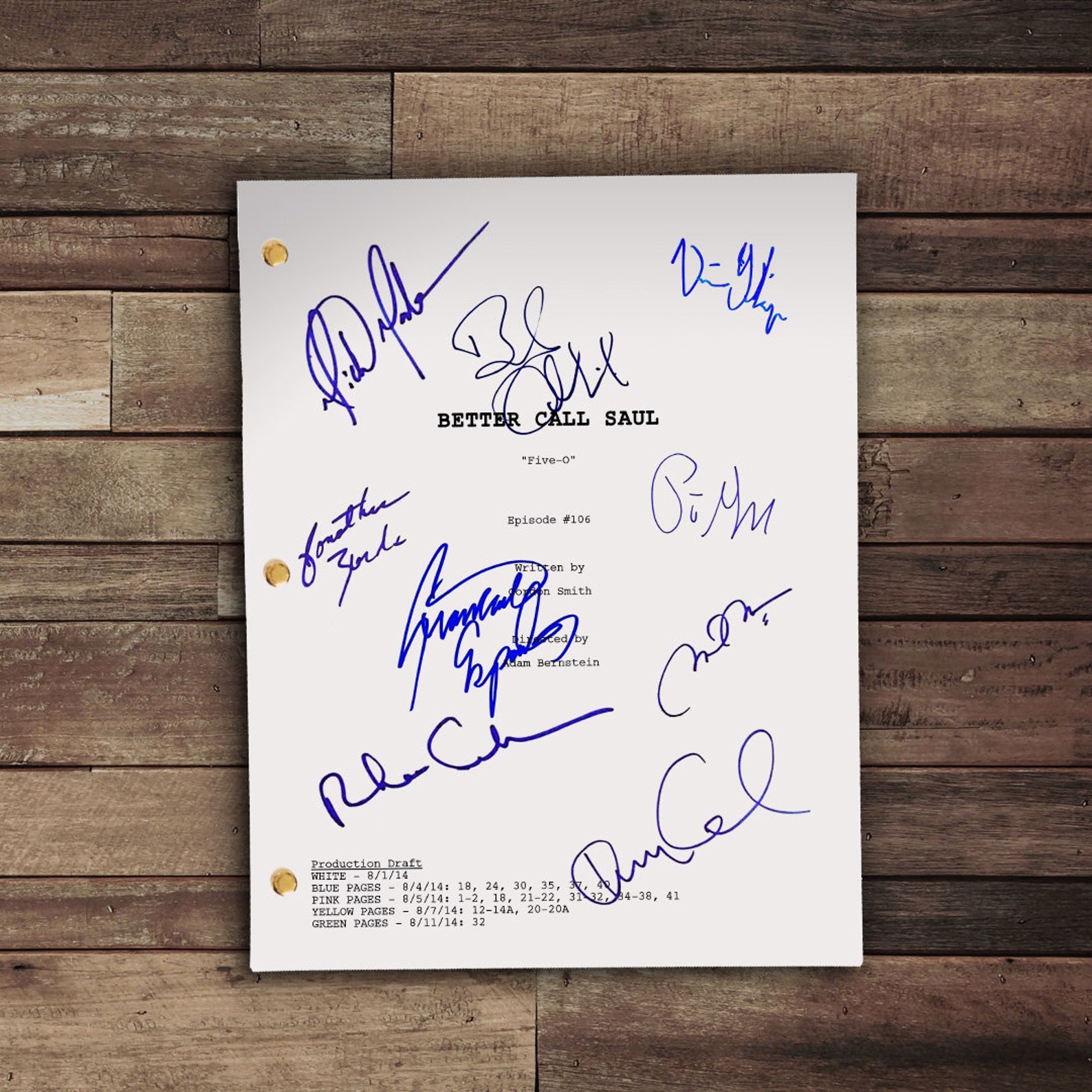 Better Call Saul TV Signed Script Autograph Screenplay Bob - Etsy