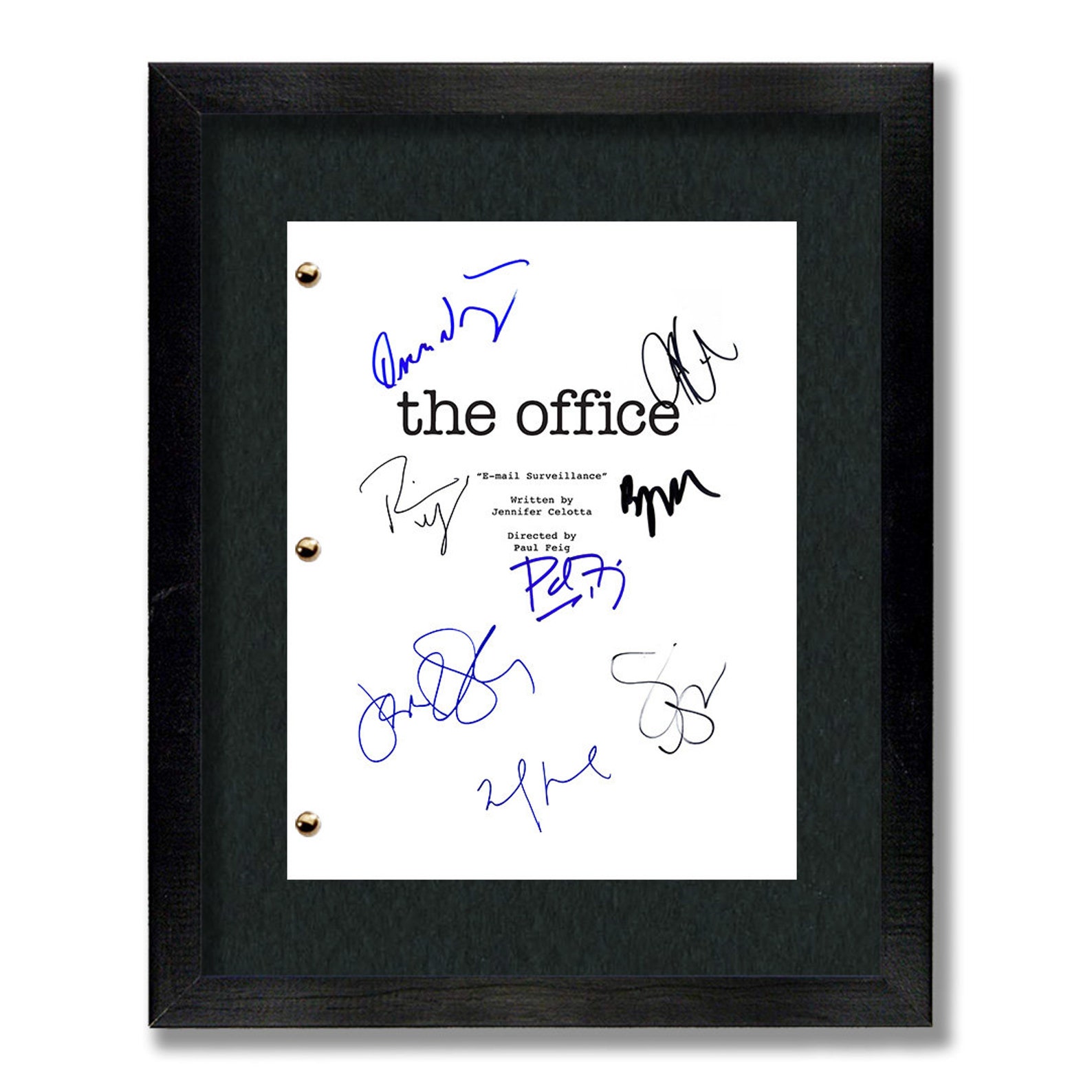 The Office TV Show Script Signed Autograph Screenplay Card - Etsy