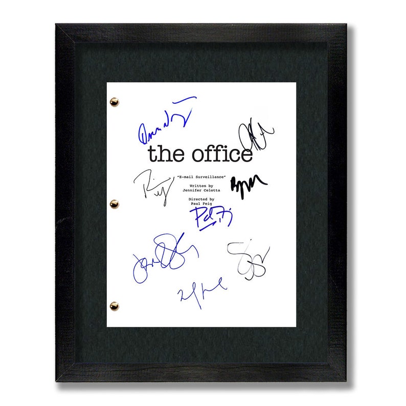 The Office TV Show Script Signed Autograph Screenplay Card - Etsy