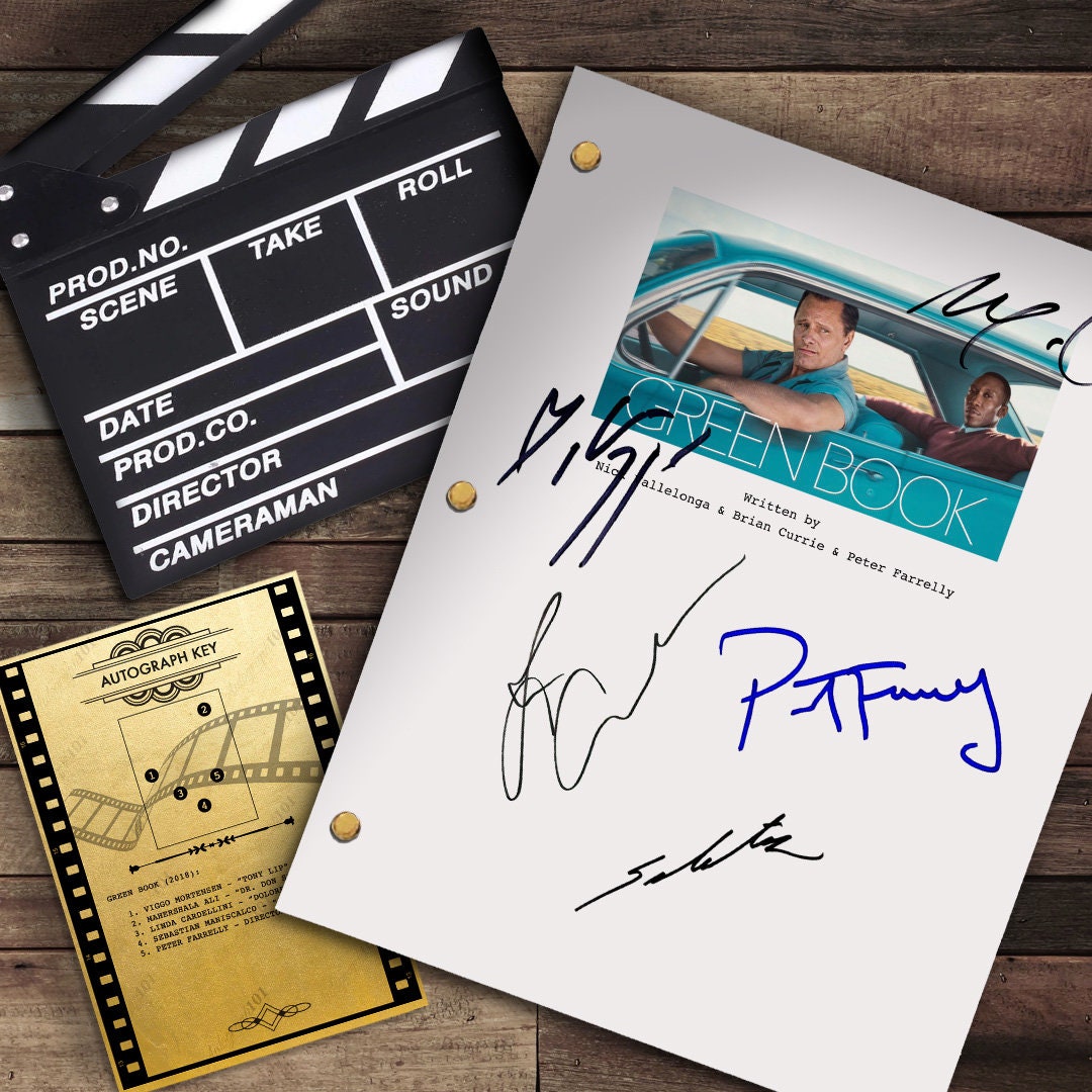 Green Book Movie Film Script Sign Autograph Viggo Mortensen - Etsy