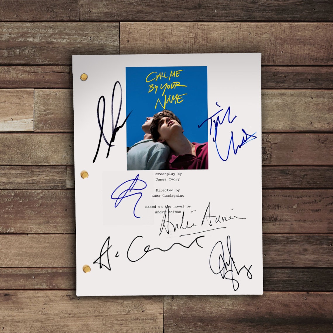Call Me by Your Name Movie Film Script Sign Autograph Armie - Etsy