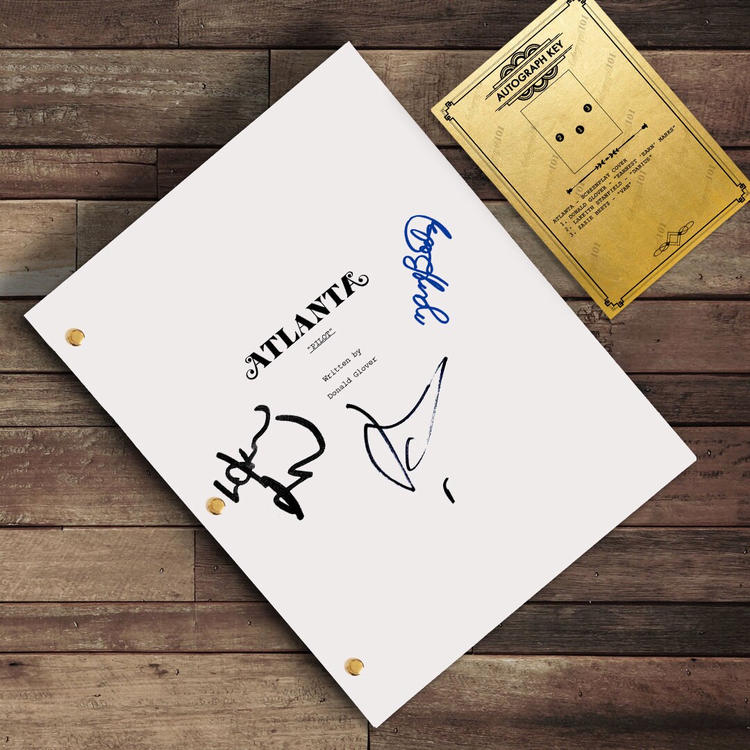 Atlanta TV Signed Script Autograph Screenplay Donald Glover, Earnest ...