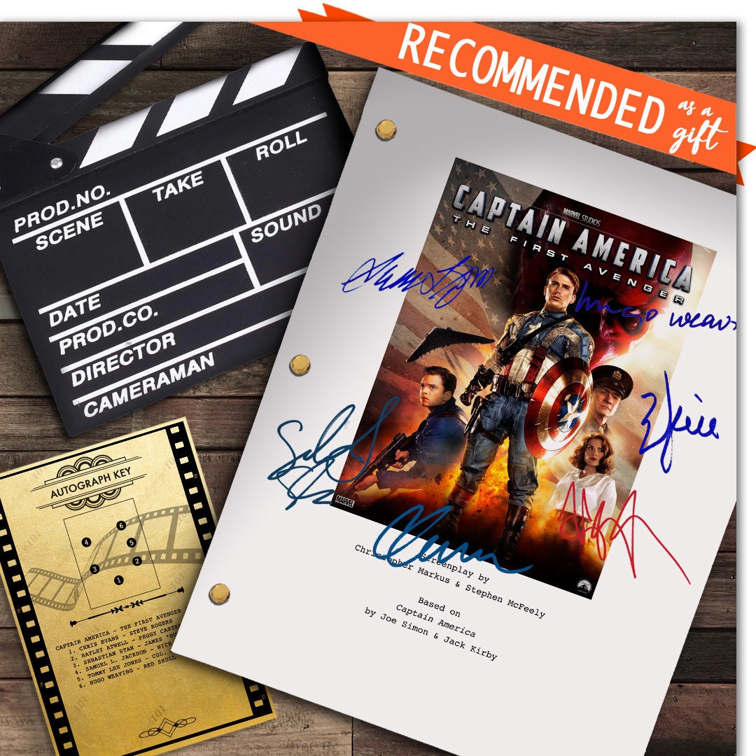 Captain America - First Avenger Movie Film Script Sign Autograph ...