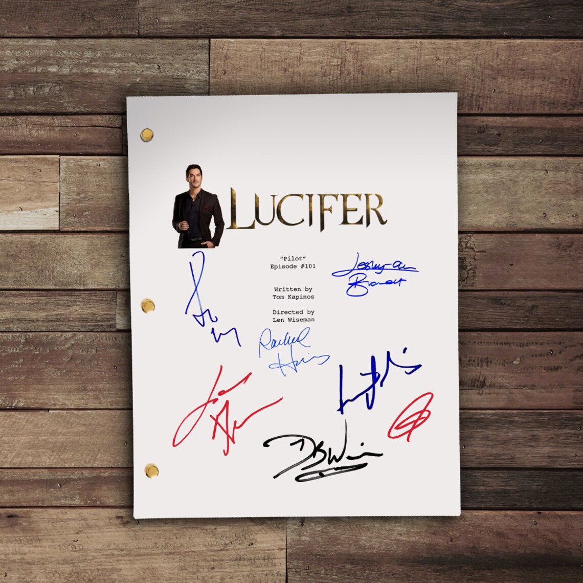 Lucifer TV Script Signed Autograph Card Lucifer Morningstar - Etsy