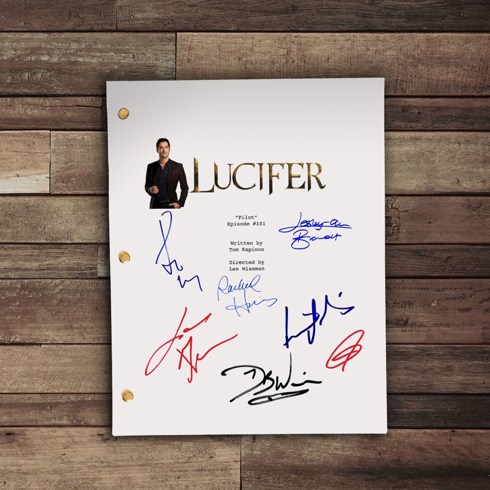 Lucifer TV Script Signed Autograph Card Lucifer Morningstar - Etsy