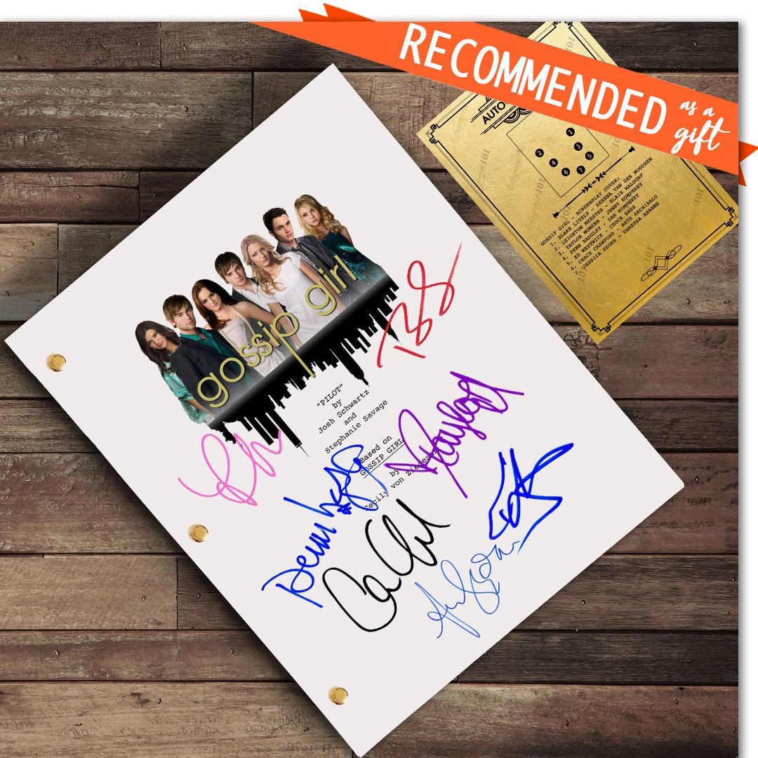 Gossip Girl TV Show Script Signed Autograph Card - Serena Van Der ...