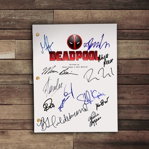 Deadpool Film Script Sign Autograph Marvel Comics, Ryan Reynolds ...