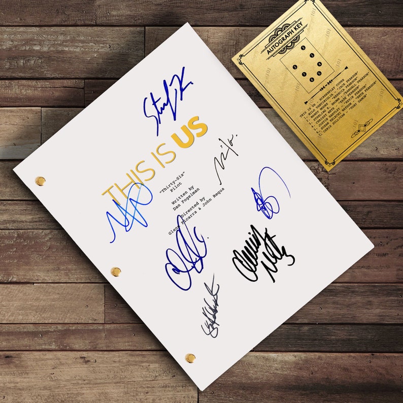 This is Us Pilot Script - Signed Cast Autograph Reproduction Screenplay ...