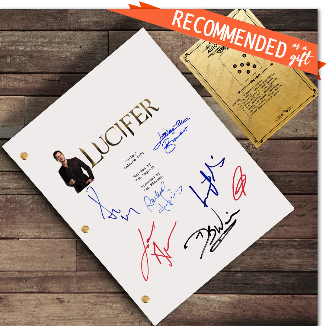 Lucifer TV Script Signed Autograph Card Lucifer Morningstar - Etsy