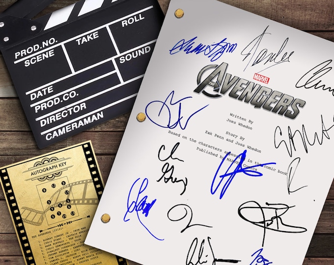 The Avengers Marvel MCU Movie Film Script Sign Autograph - Etsy