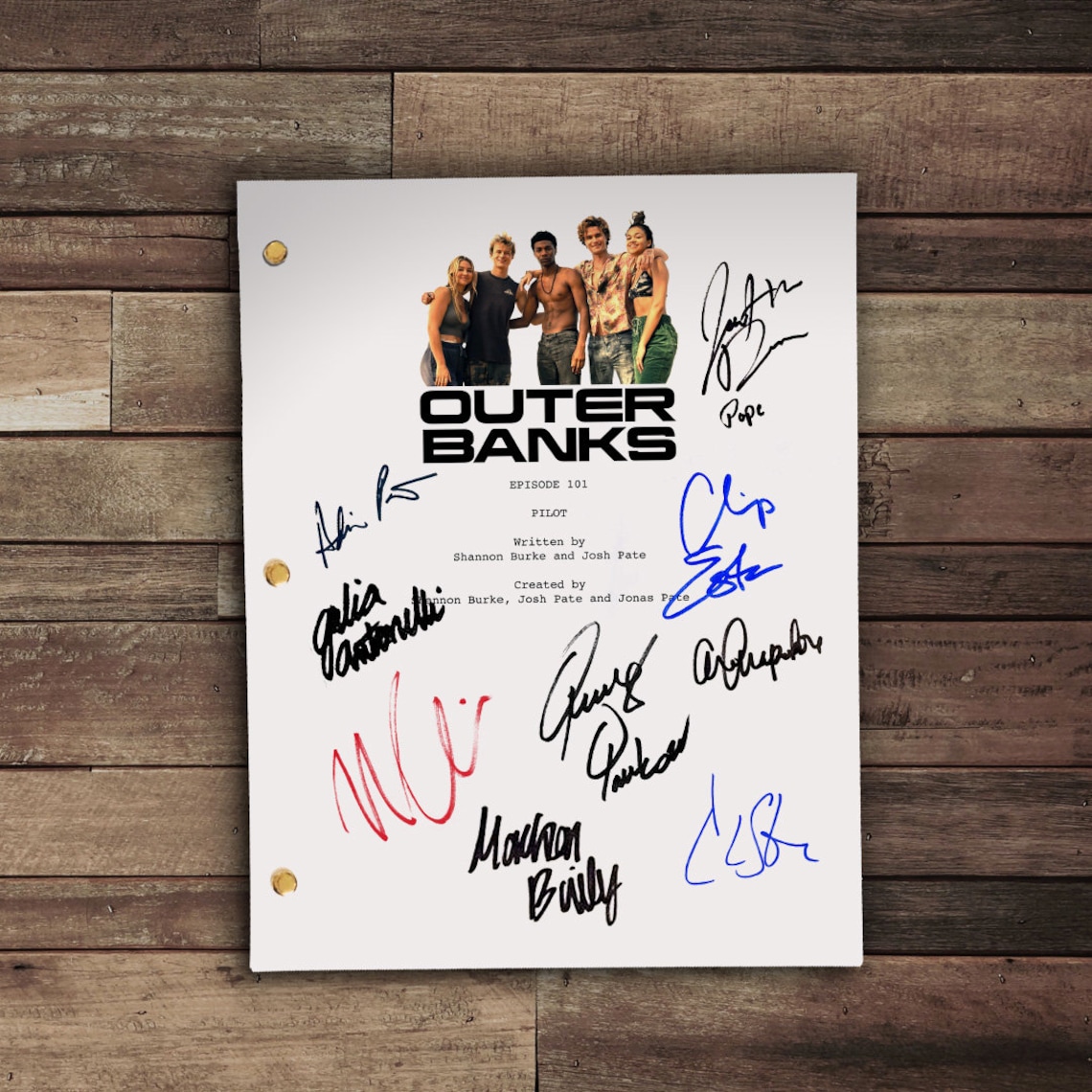 Outer Banks TV Show Signed Script Autograph Screenplay Chase - Etsy