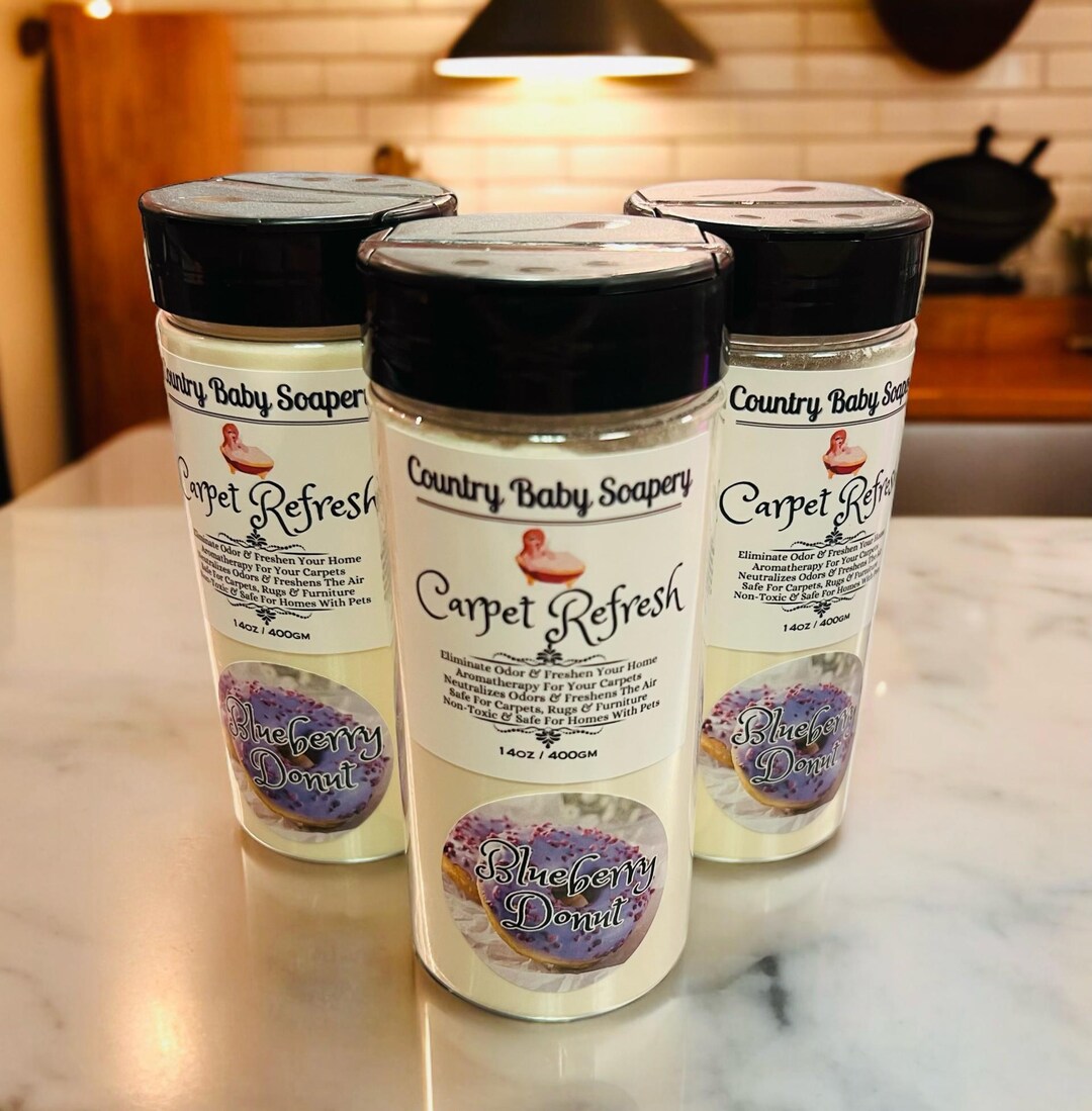 Blueberry Donut Carpet Refresh Powder 14oz - Neutralizes Odors, Safe ...