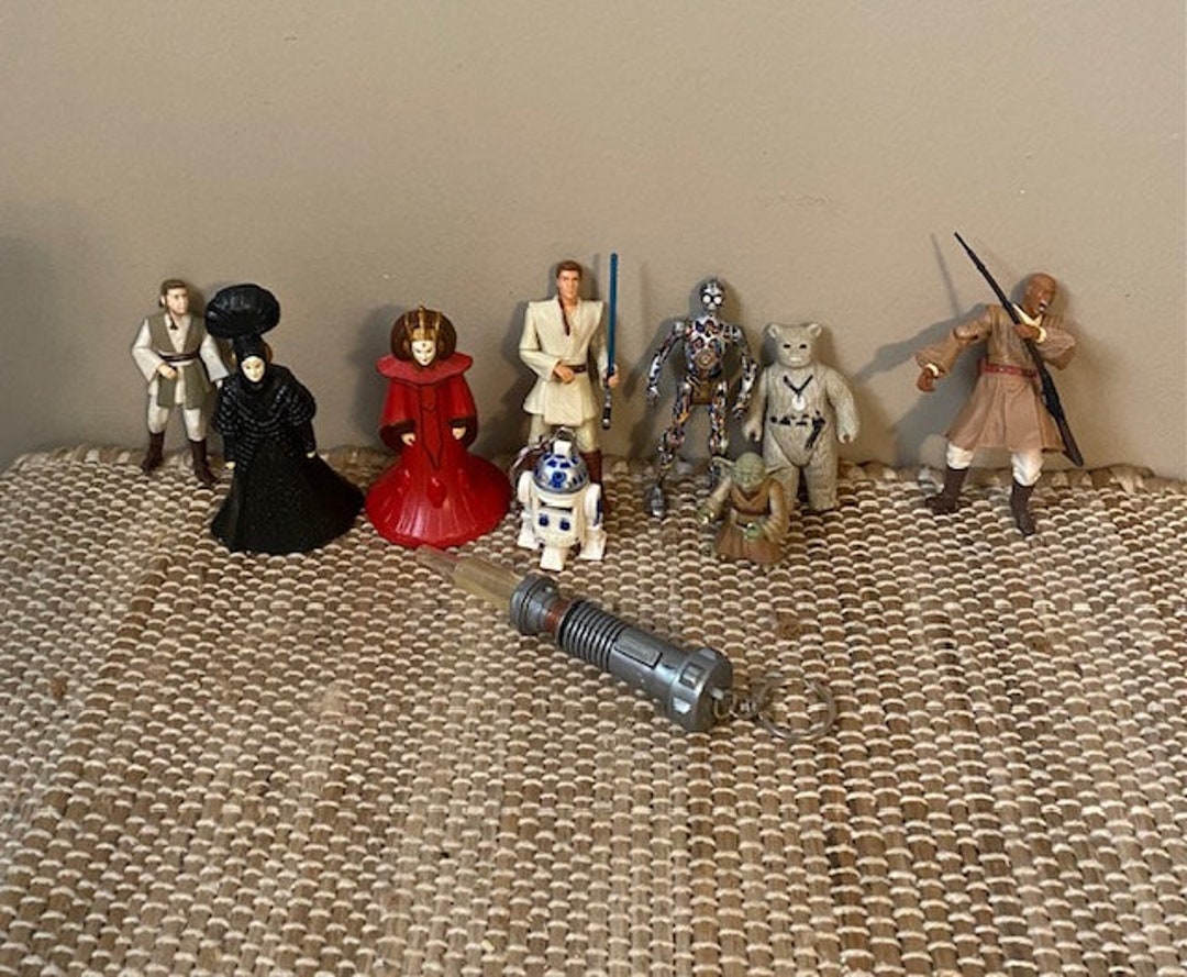 Vintage Star War Figures/many From First Episode/luke Skywalker Light Saber Keychain - Etsy