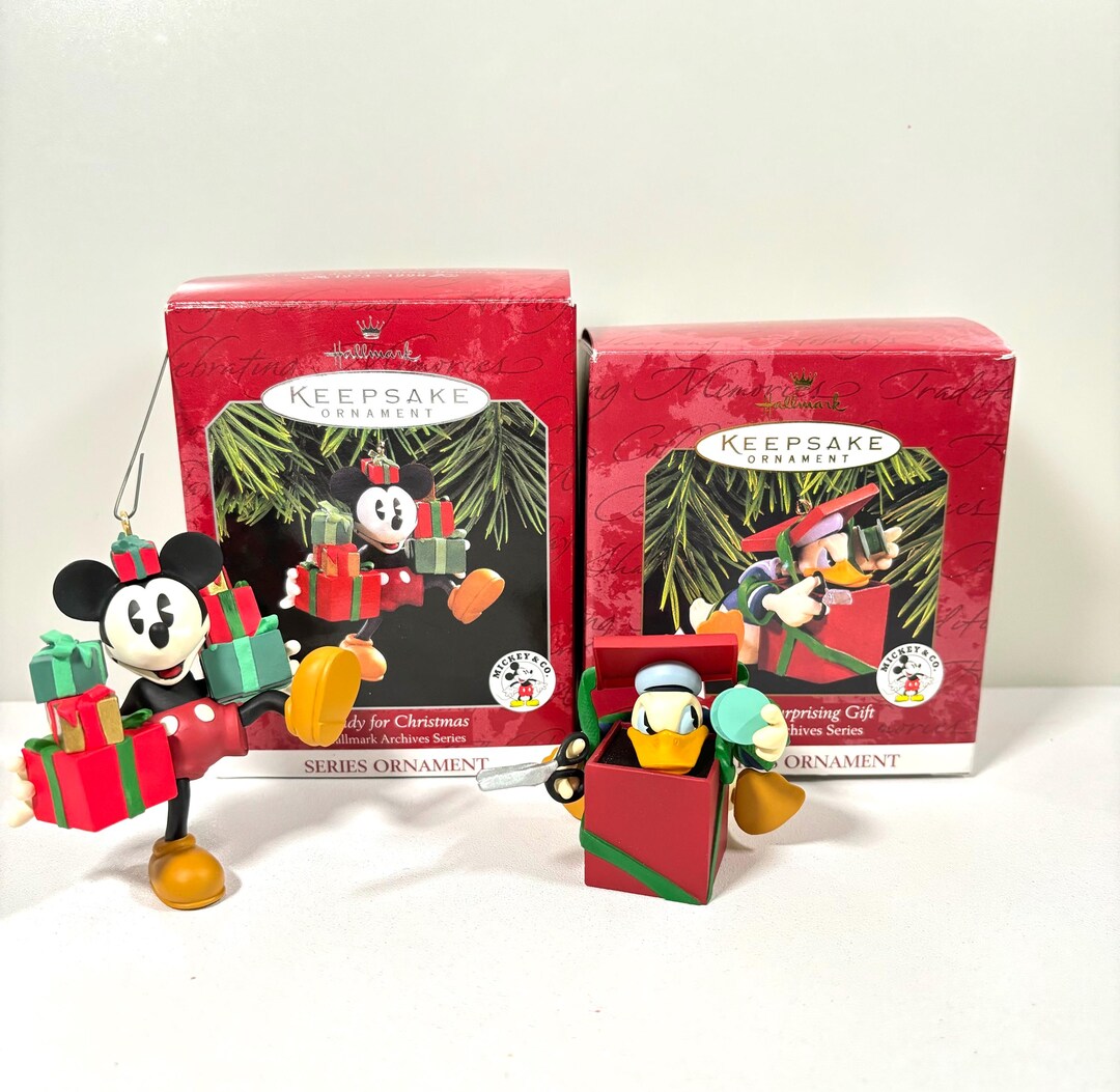 Mickey and Donald Duck Hallmark Ornaments - Etsy