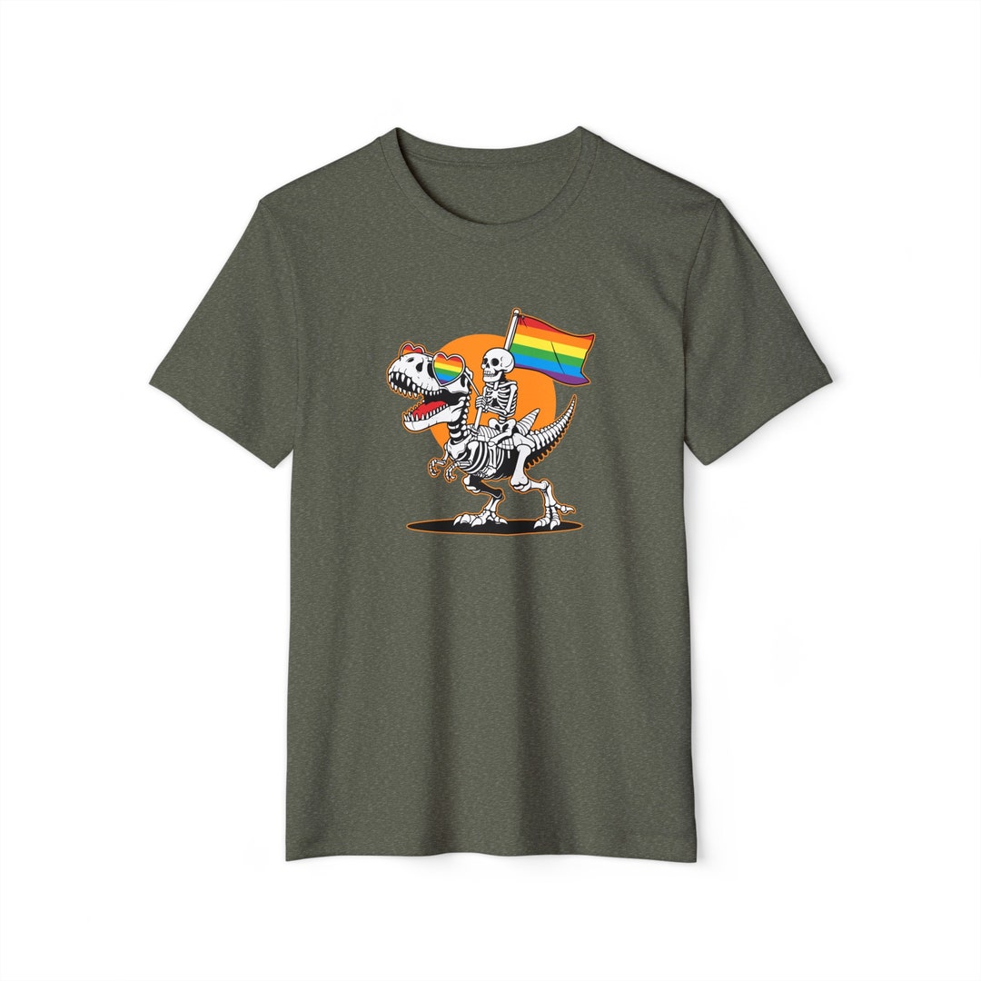 Rainbow T-rex & Skeleton Lgbtq - Etsy